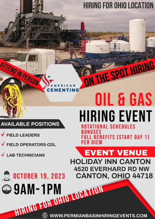 American Cementing Oil & Gas Hiring Event - Driver.Jobs : Find your ...
